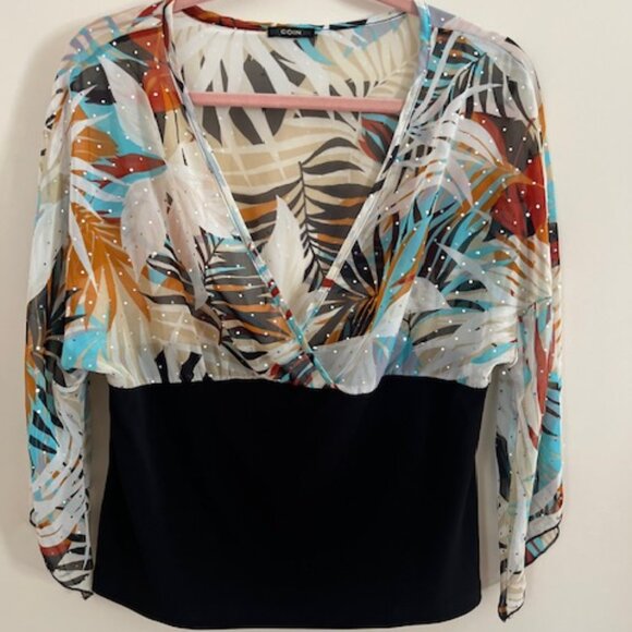 Coin | Tops | Coin Tropical Themed Sequence Top Medium | Poshmark